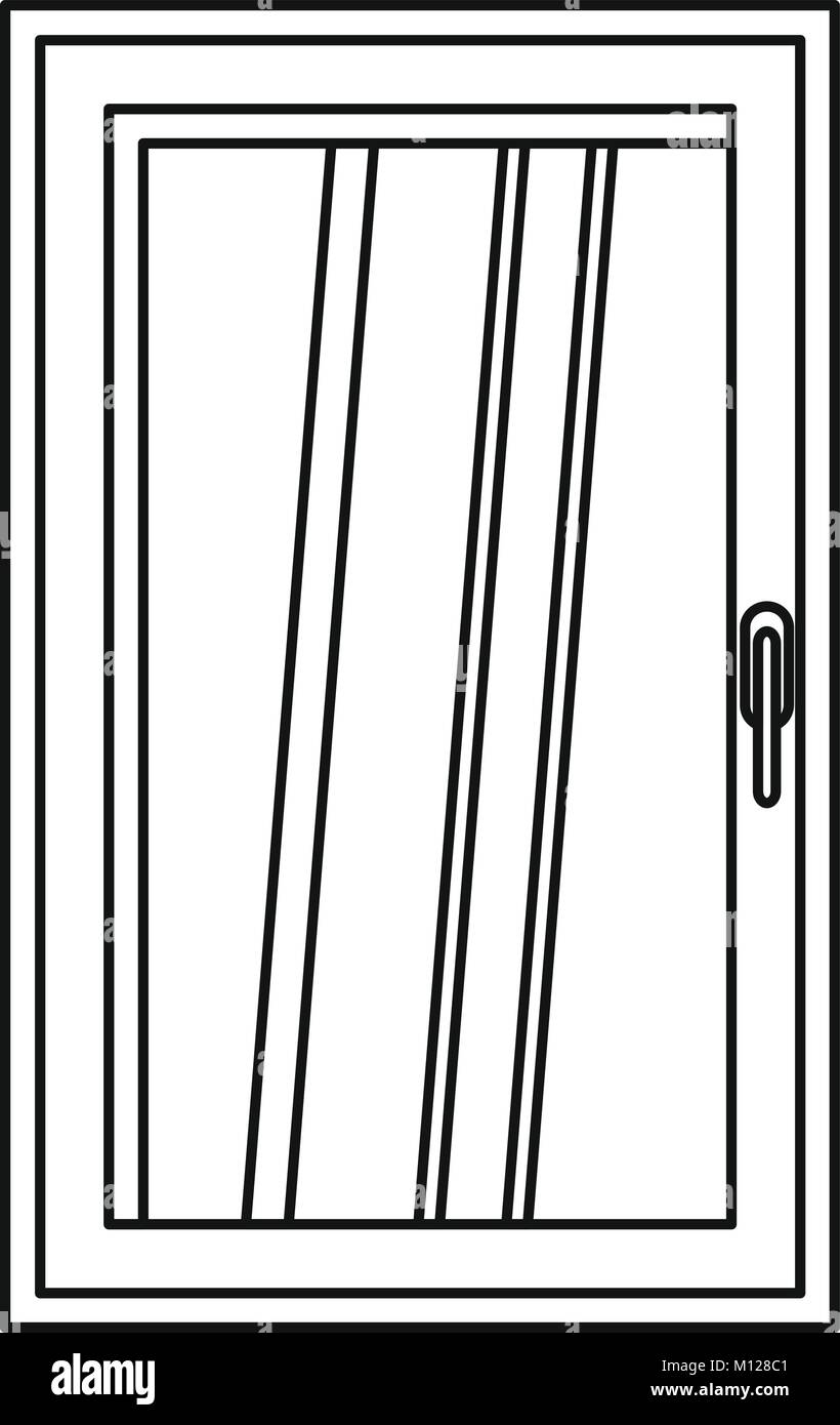 Closed white window icon outline Stock Vector Image & Art - Alamy