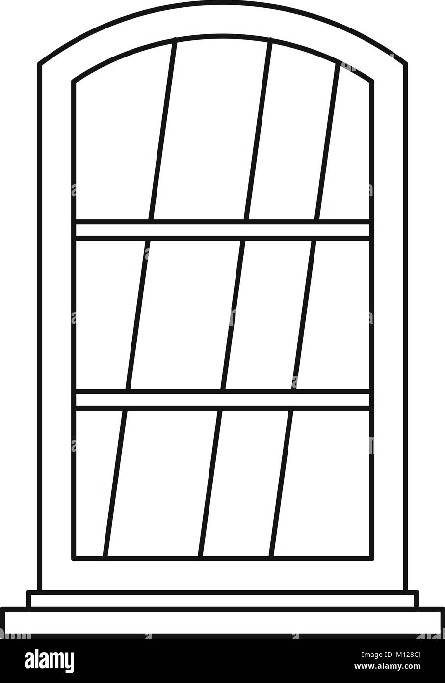 White narrow window icon outline Stock Vector Image & Art - Alamy