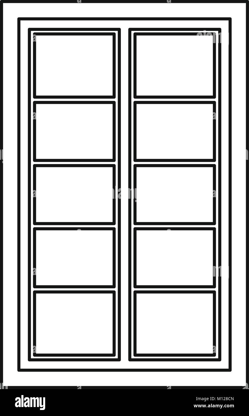 Wooden latticed window icon outline Stock Vector Image & Art - Alamy