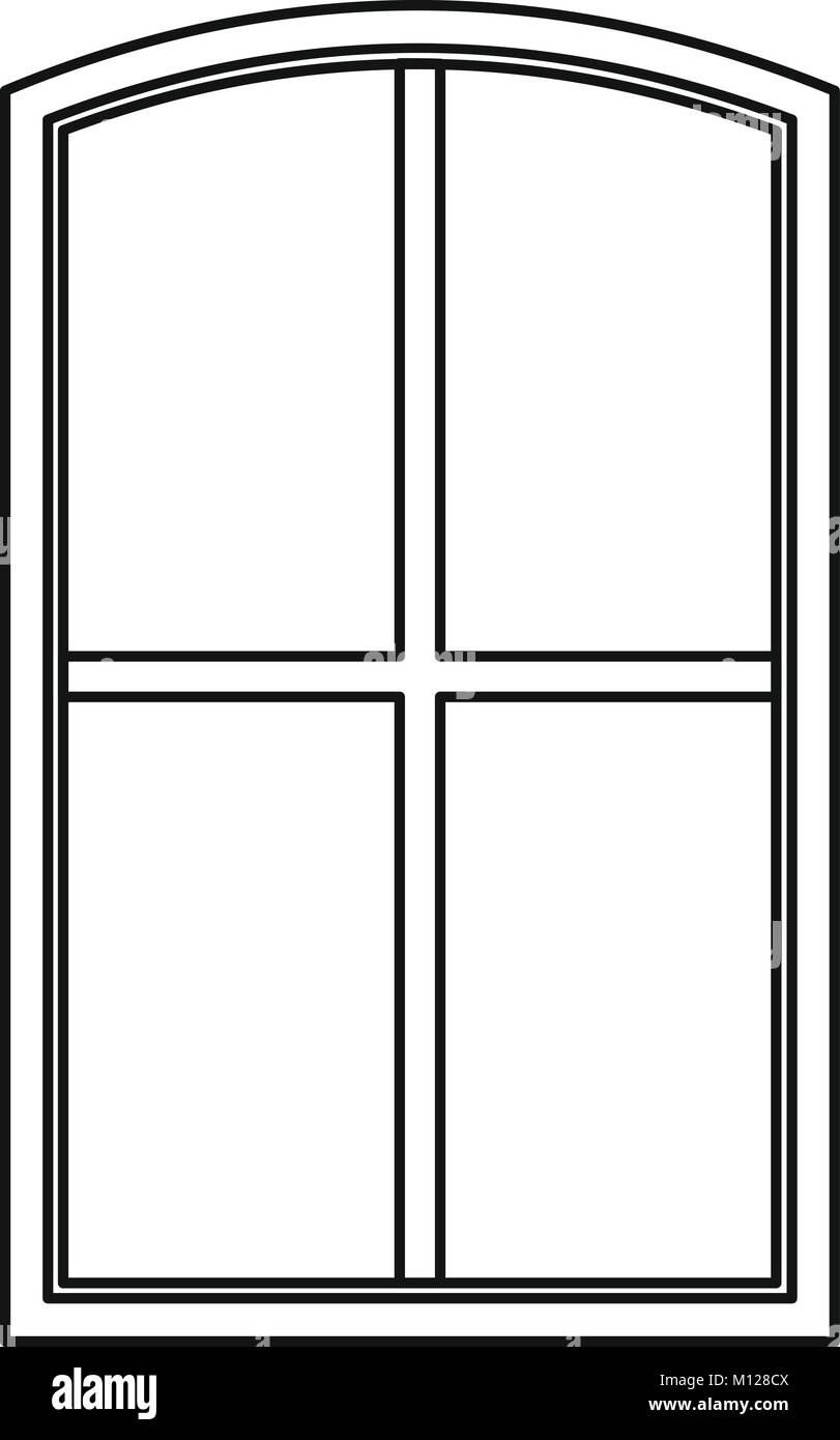 Wooden window icon outline Stock Vector Image & Art - Alamy