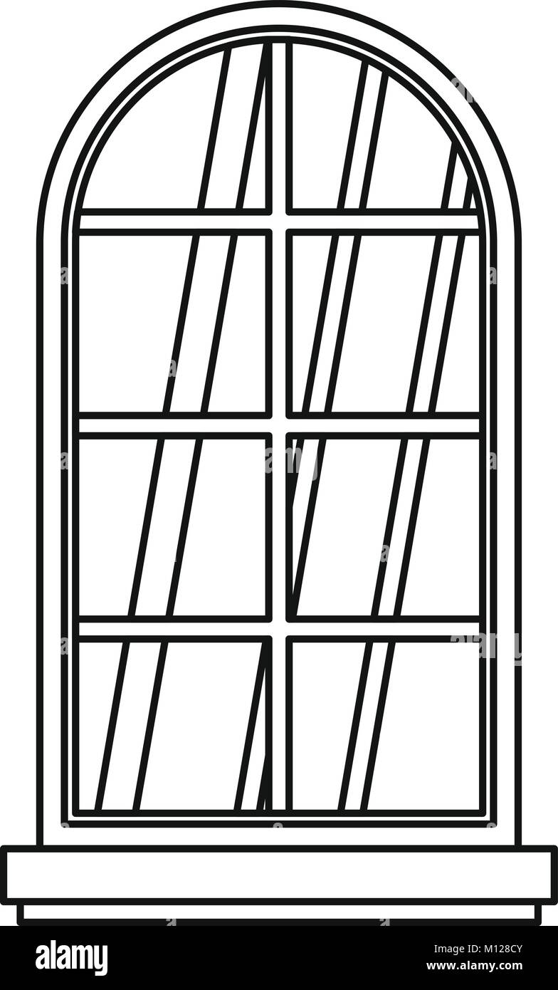 Arched window icon outline Stock Vector Image & Art - Alamy