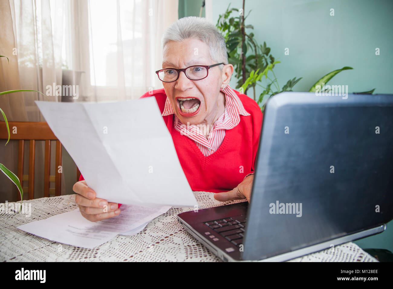 Outraged woman letter hi-res stock photography and images - Alamy