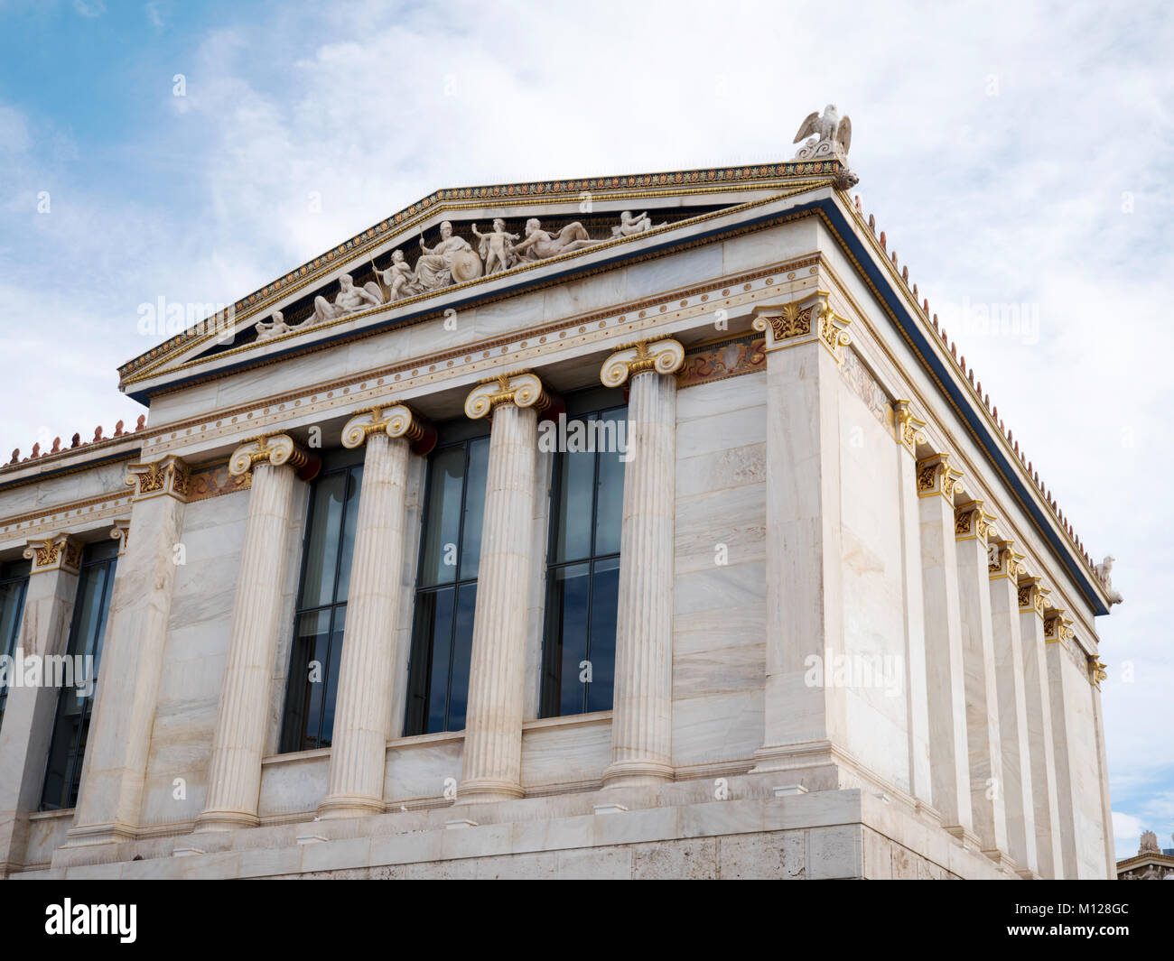 monuments of ancient building in the center of Athens city in Greece ...