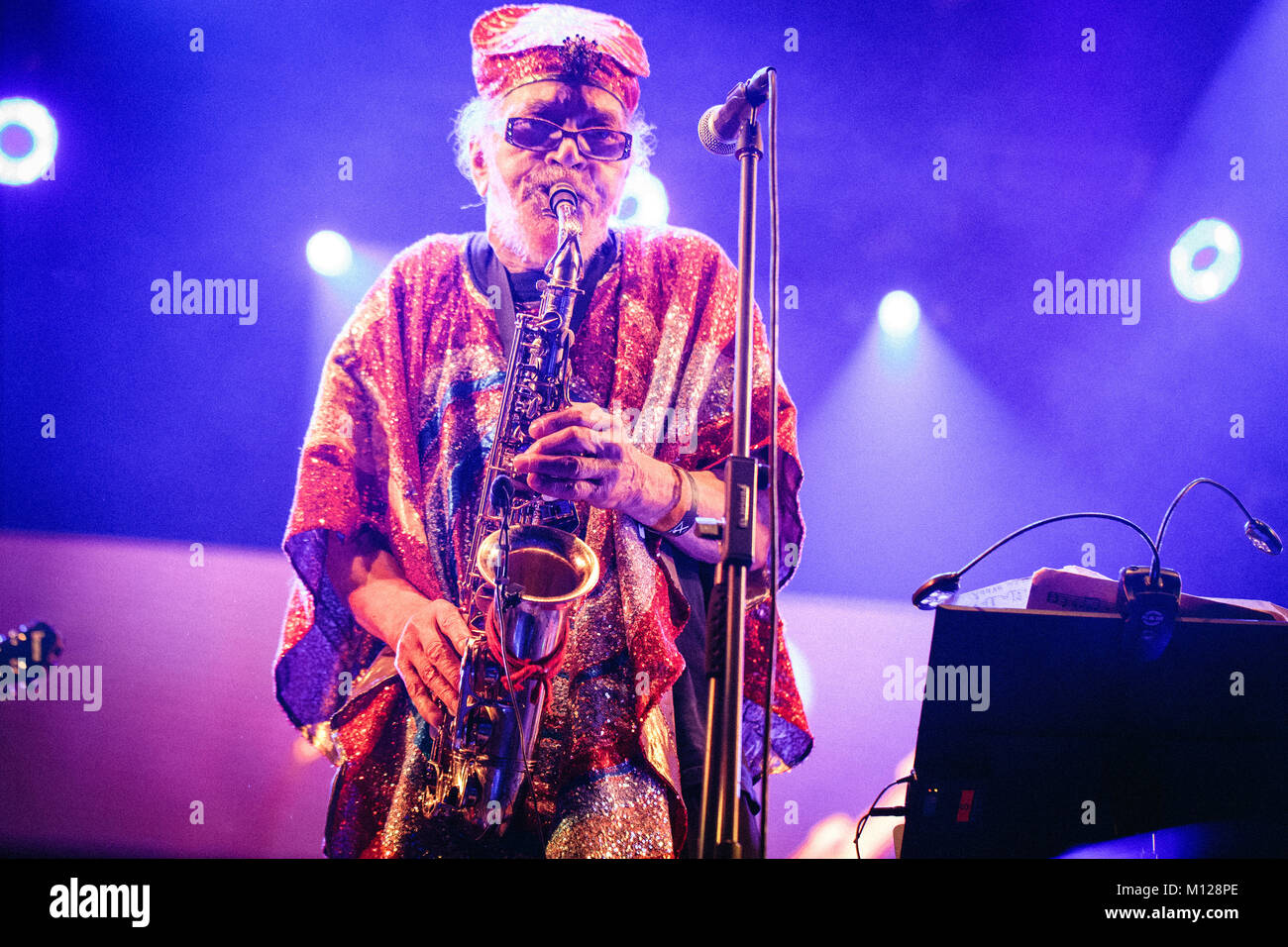 The American avant-garde jazz group Sun Ra Arkestra performs a live ...