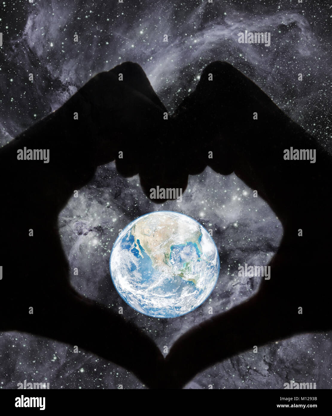 love planet concept with human hands- elements of this image are ...