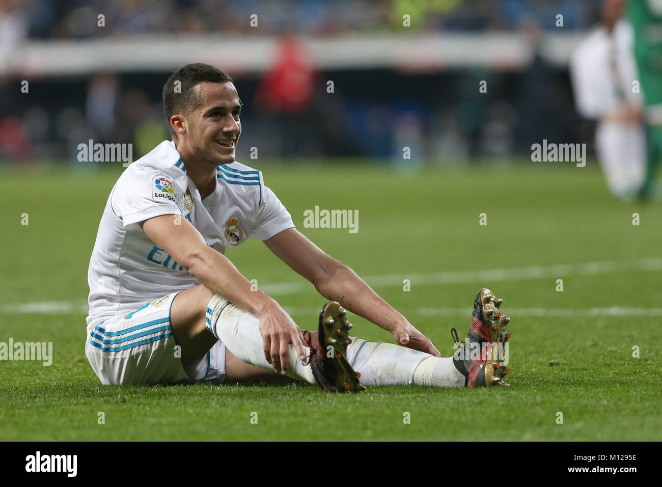 MADRID, SPAIN. January 24, 2018 - Lucas Vasquez on the pitch. Real ...
