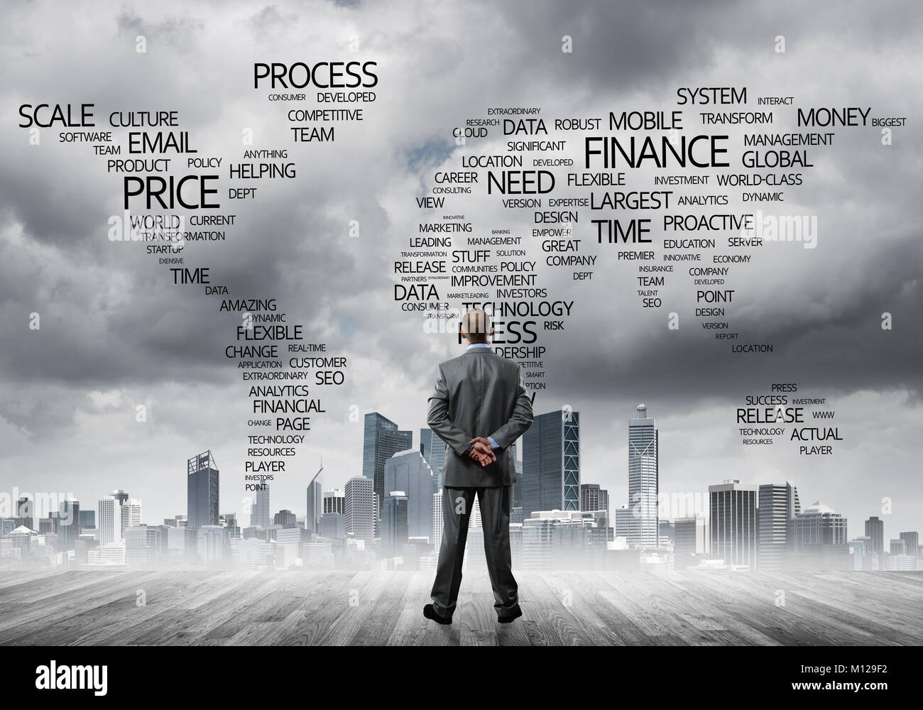 Motivation and inspiration concept with modern cityscape and ...