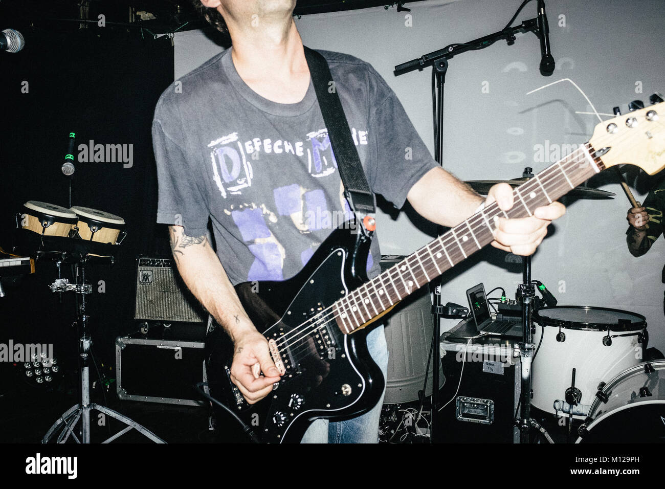 The American post-punk band The Soft Moon performs a live concert at ...