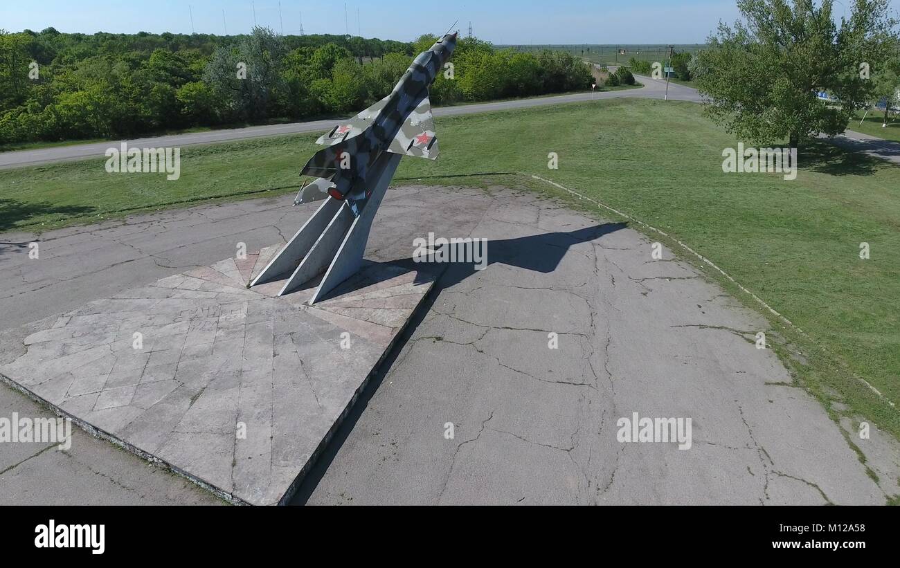 Monument to the fighter aircraft Stock Photo - Alamy