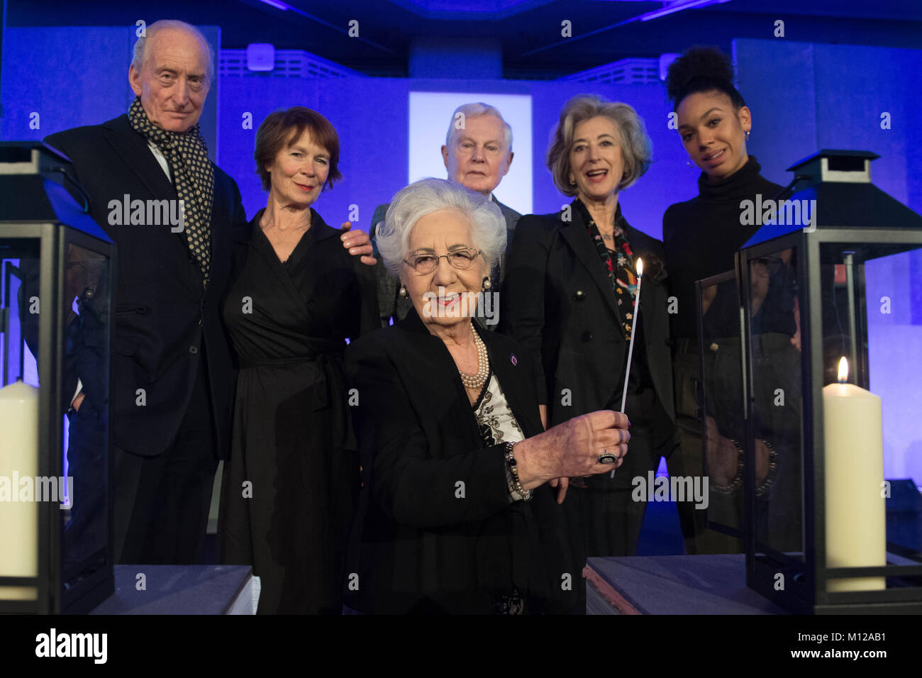 (left to right back row) Charles Dance, Celia Imrie, Derek Jacobi ...