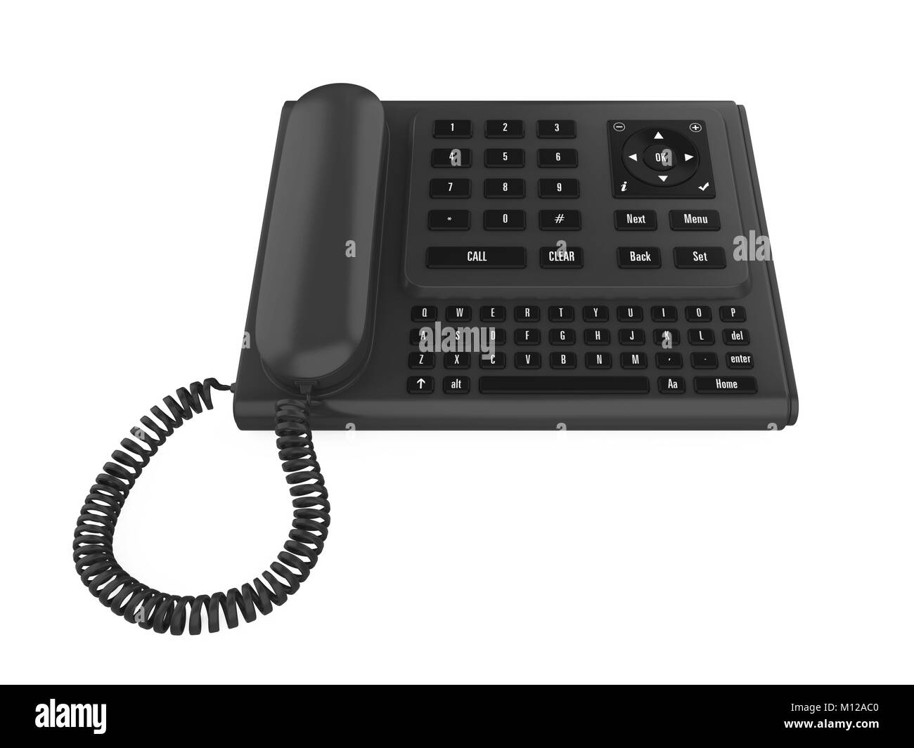 Office Desk Phone Isolated Stock Photo - Alamy