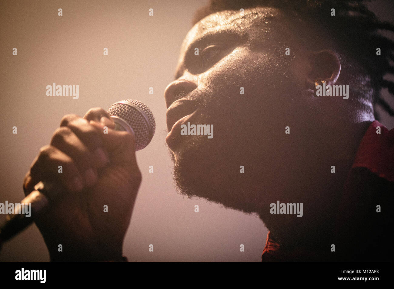 The Scottish hip hop and pop group Young Fathers performs a live ...