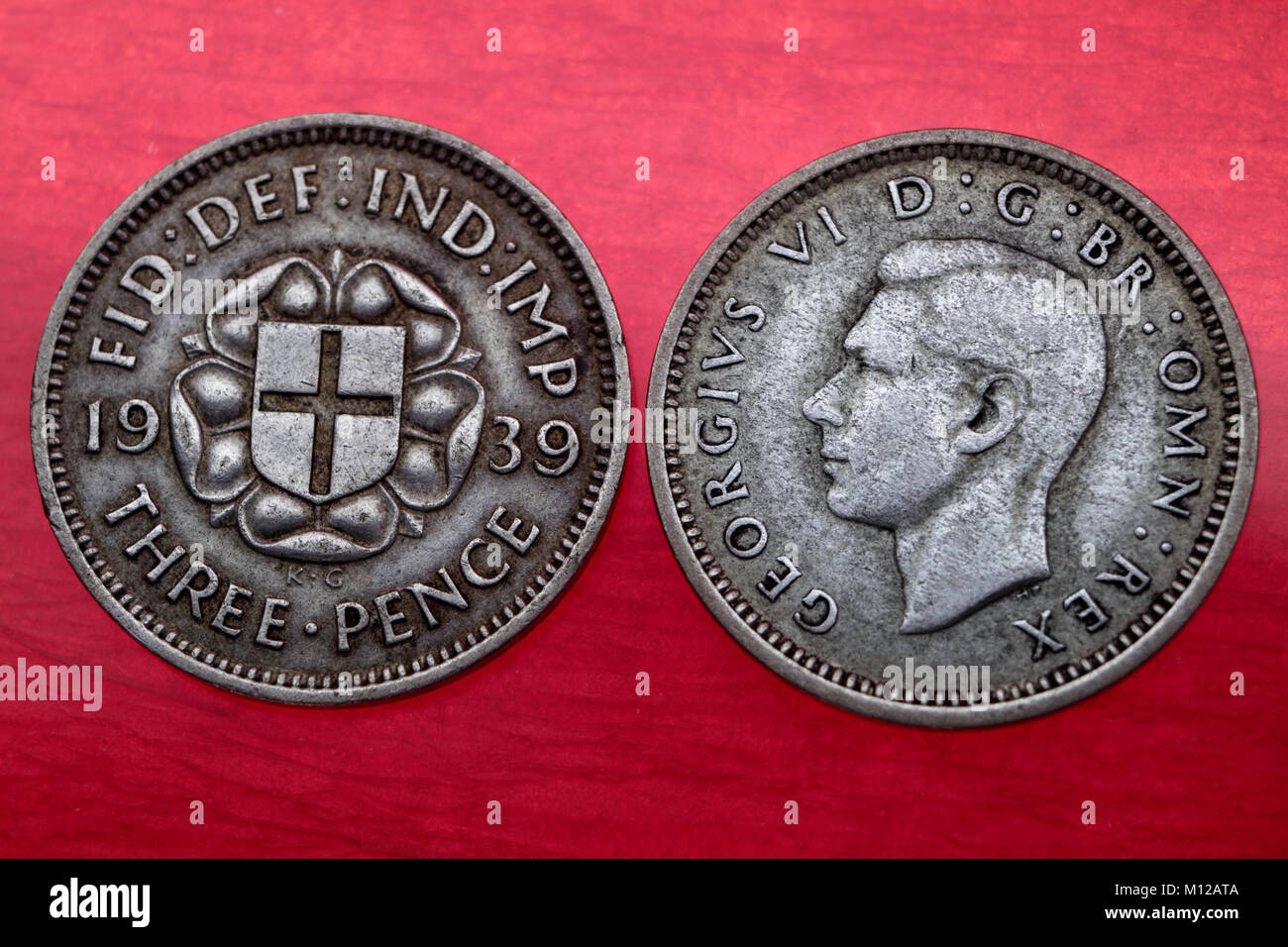 UK silver threepence from 1939 Stock Photo - Alamy