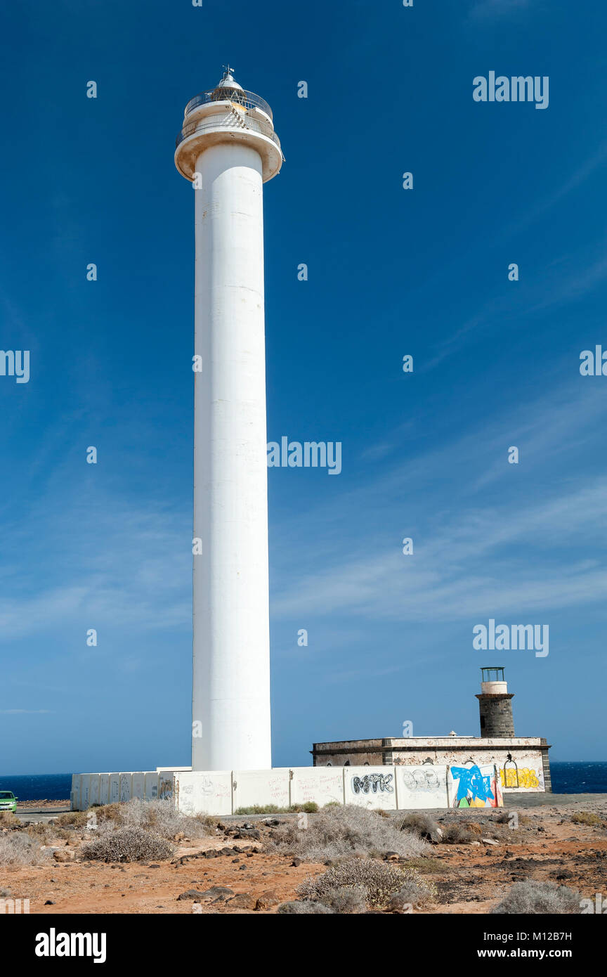 Punta Pechiguera lighthouse, Lanzarote, Canary Islands, Spain Stock ...