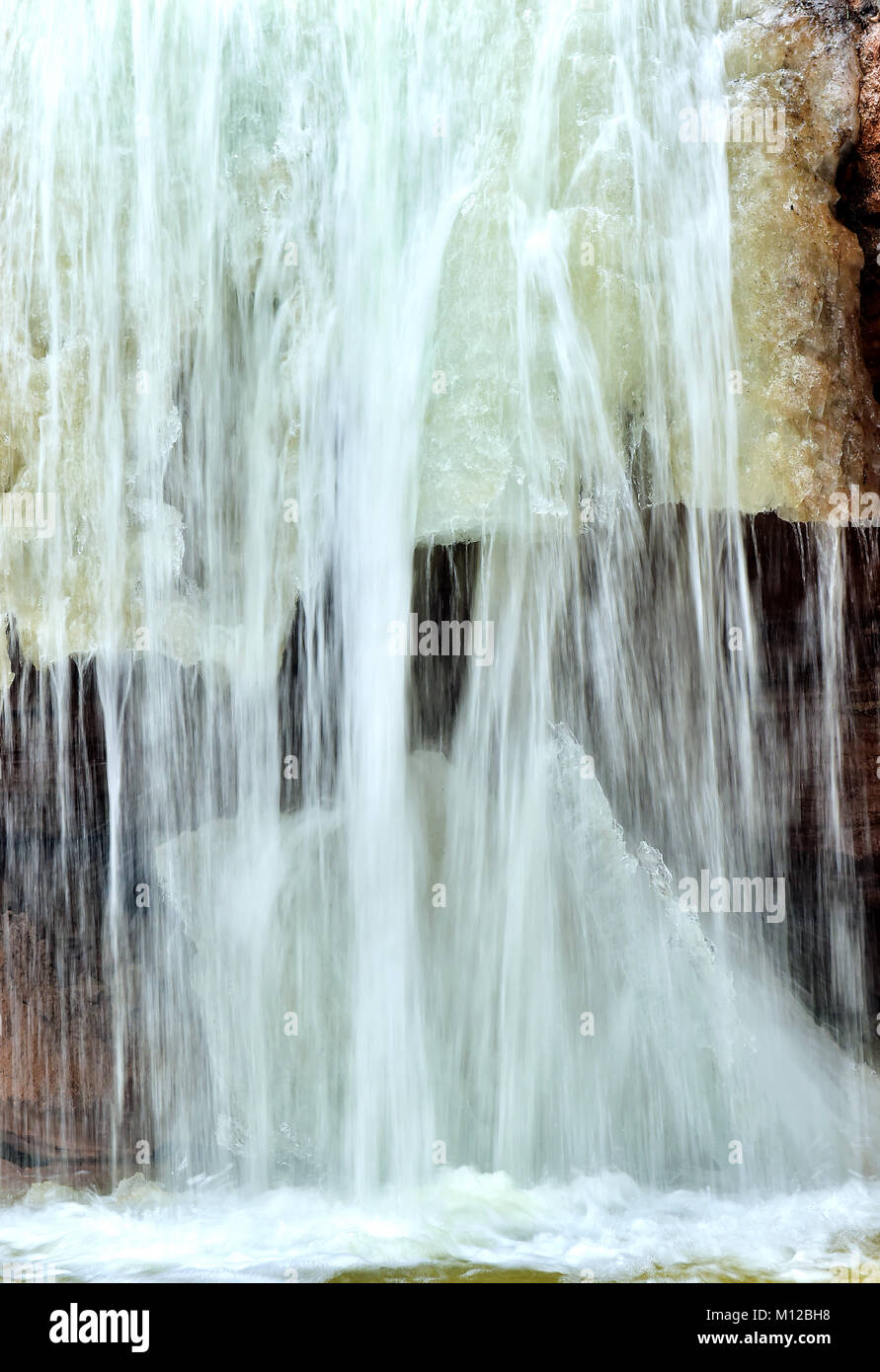Waterfall close up nature background Stock Photo - Alamy