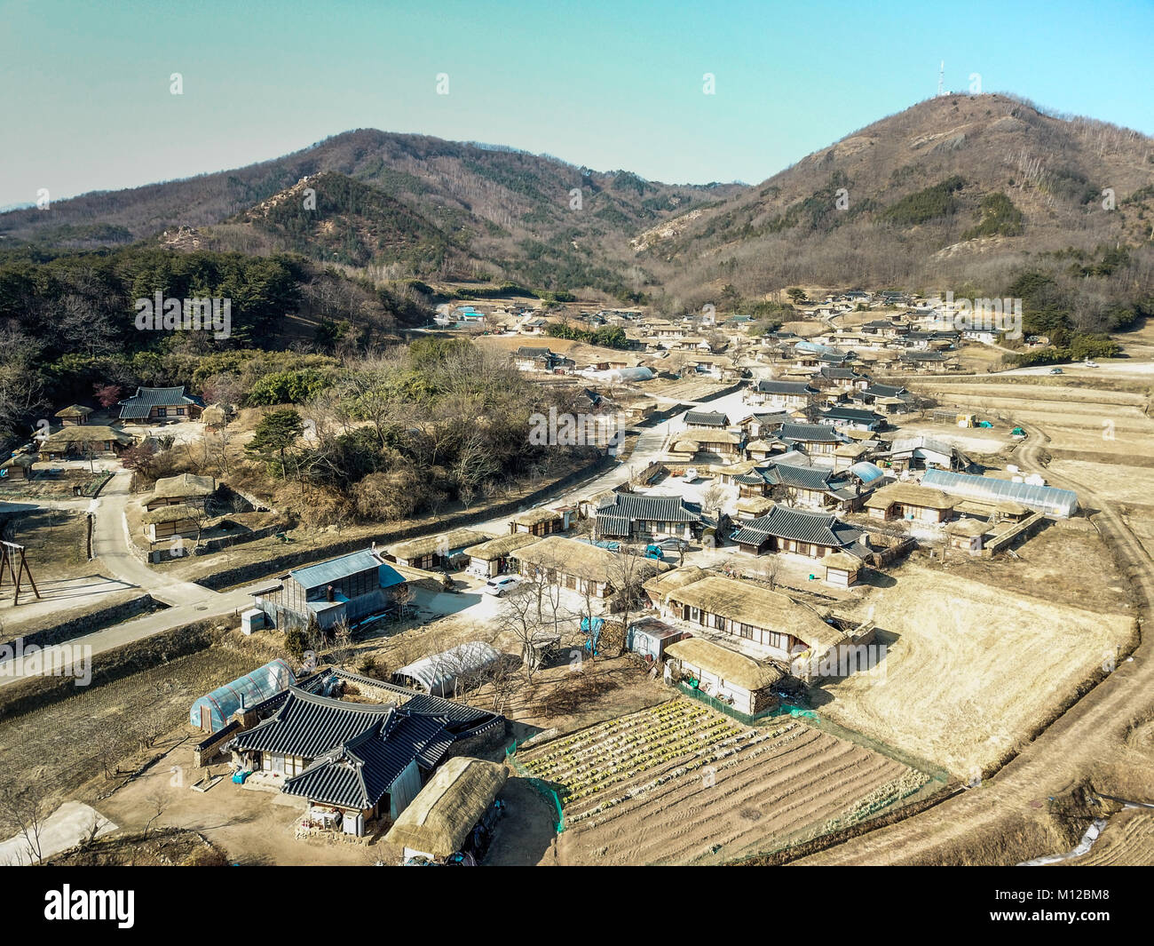 Obong-Ri Village, or Wanggok Village, Traditional Korean House, Gangwon ...