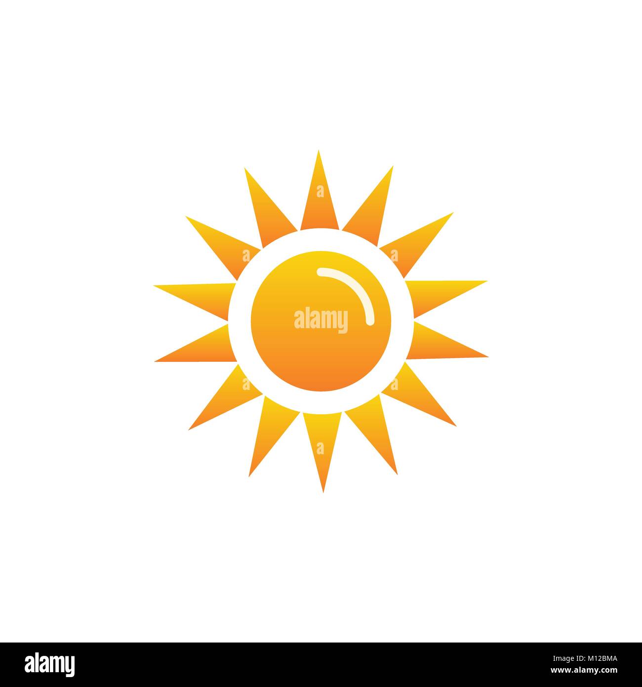Basic or Normal Sun Icon with shining rays of sun Stock Vector Image ...