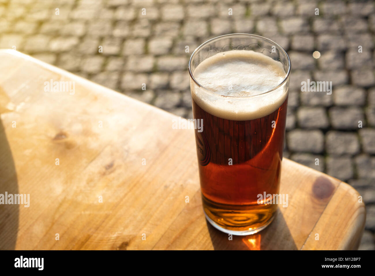 Drinking an "altbier" (old beer in German) in Dusseldorf's old town ...