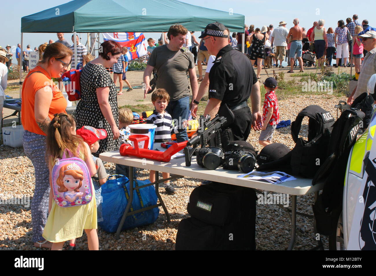 PUBLIC VISITING A CIVIL NUCLEAR CONSTABULARY DISPLAY AT AN EMERGENCY ...