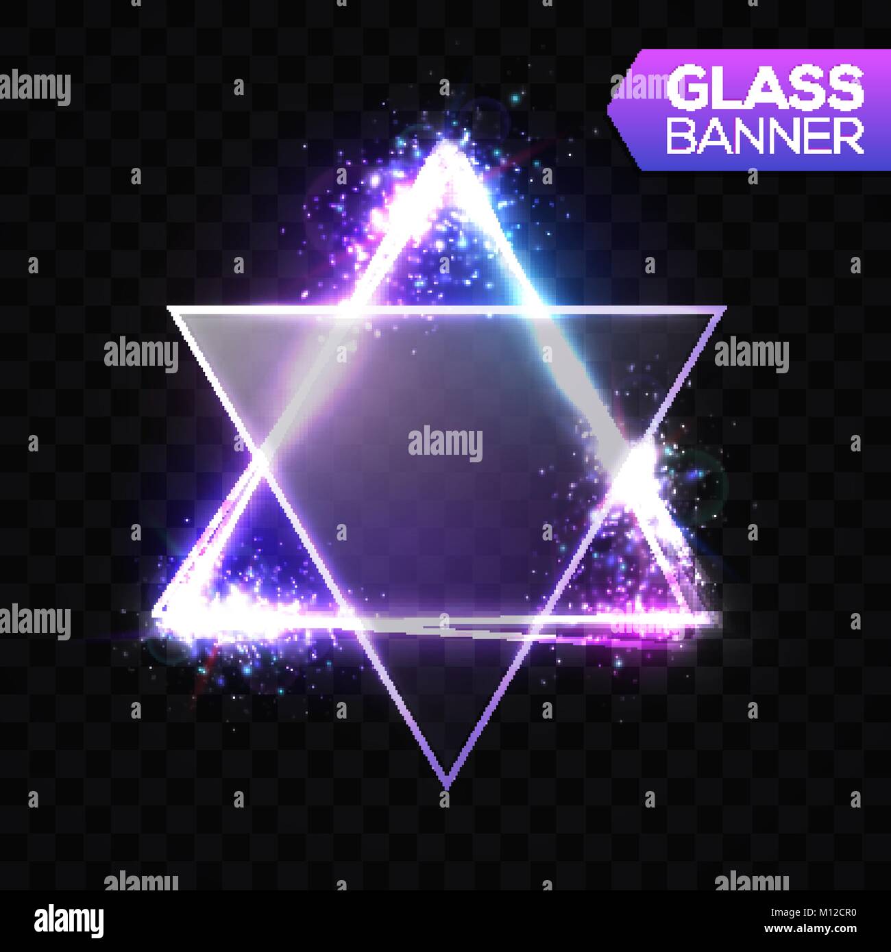 Glowing triangle on transparent background hi-res stock photography and ...