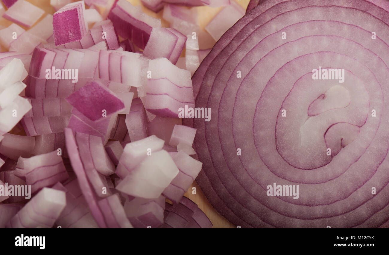 Diced red onion hi-res stock photography and images - Alamy