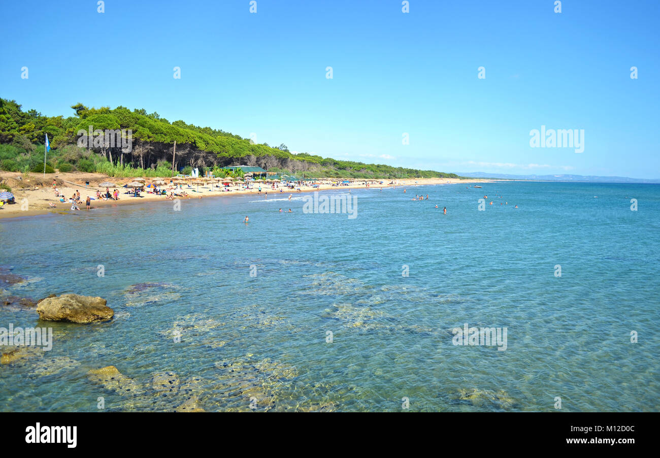 landscape of Glyfa beach Ilia Peloponnese Greece Stock Photo - Alamy