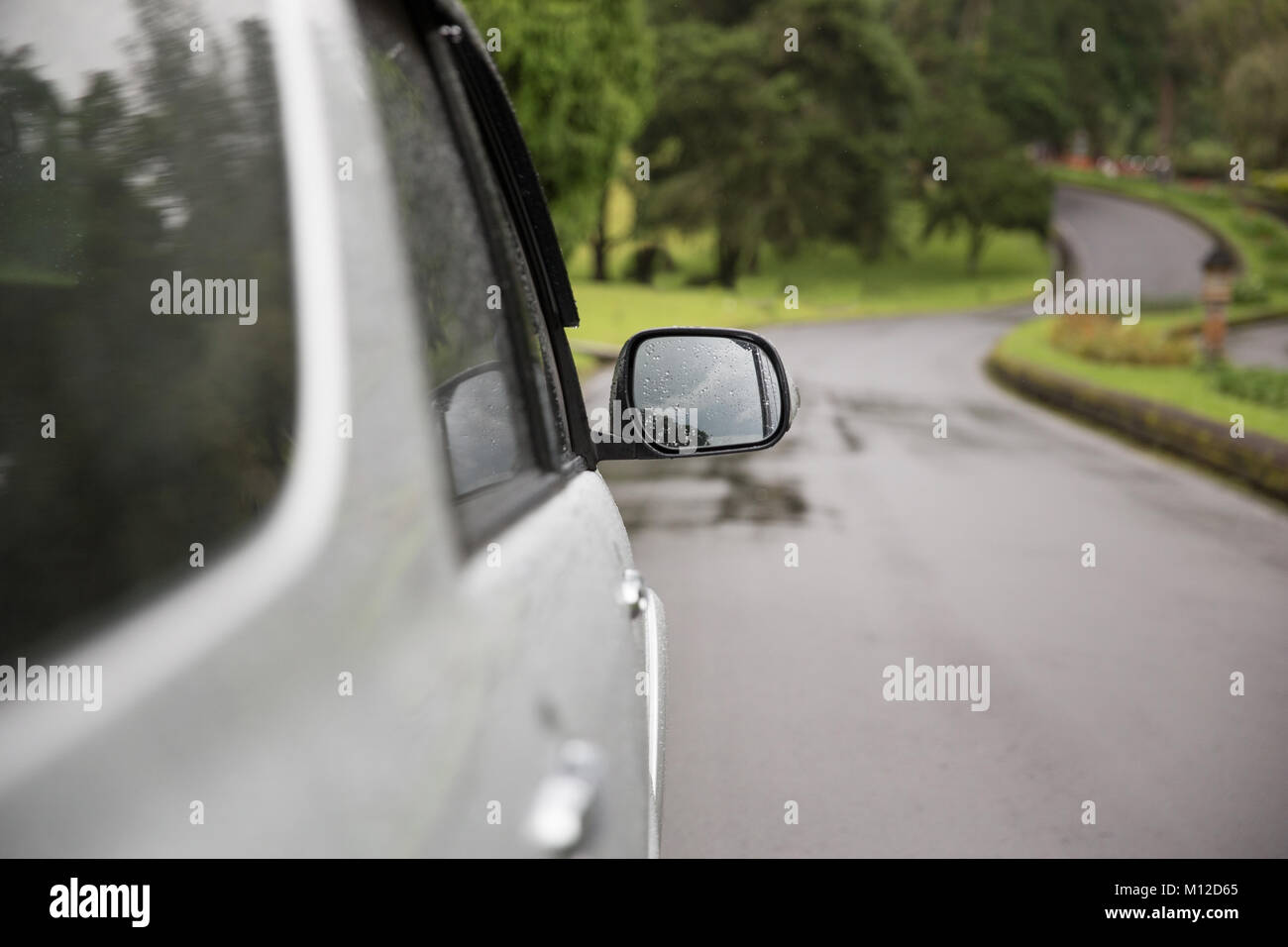 A portrait of a car looked from outside, behind Stock Photo - Alamy