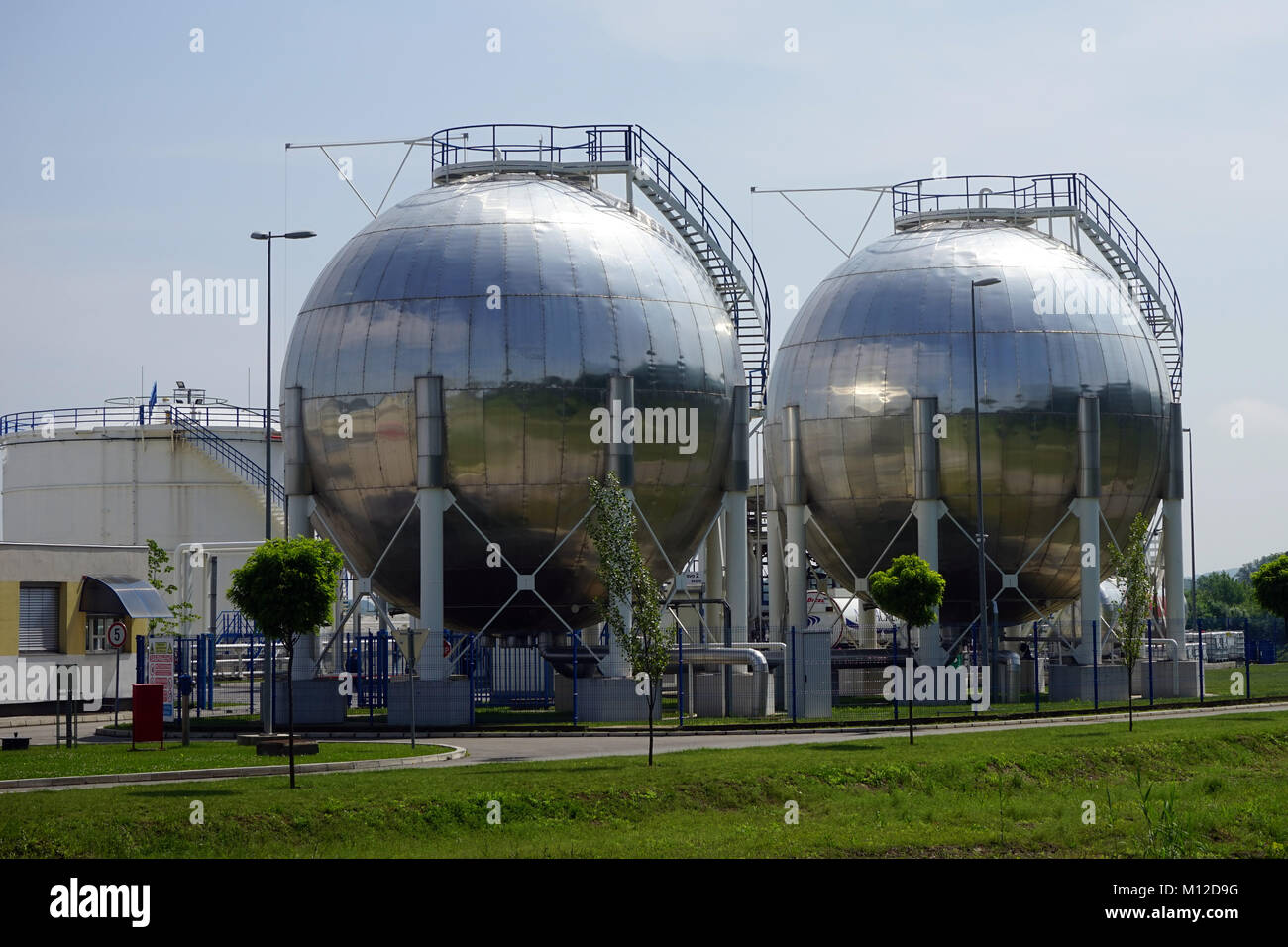 Gaz balls in the station Stock Photo - Alamy