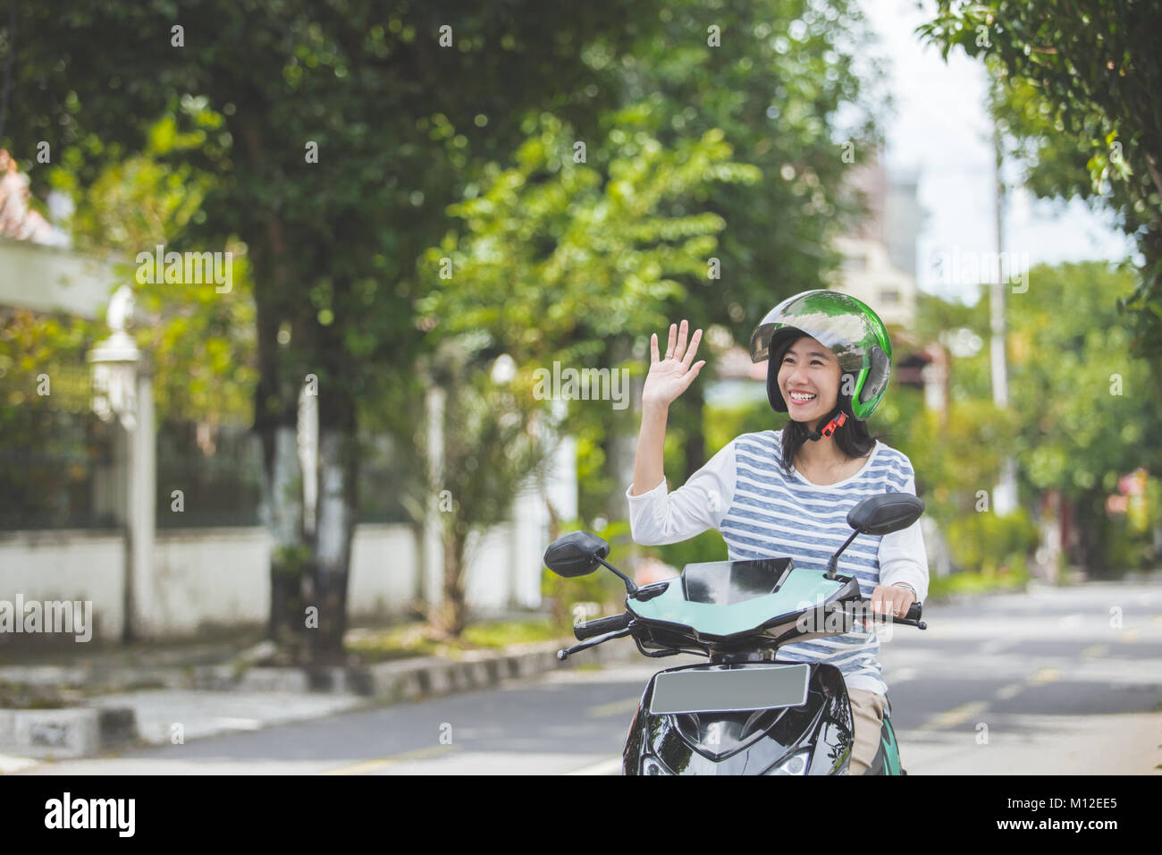 Motorcycle Rider Greeting High Resolution Stock Photography and Images ...