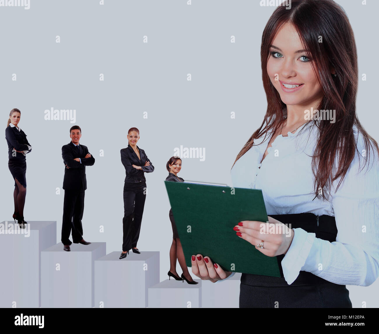 business woman and her team Stock Photo - Alamy