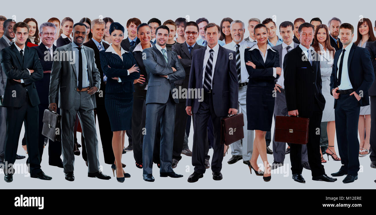 Large group of people full length isolated on white Stock Photo - Alamy