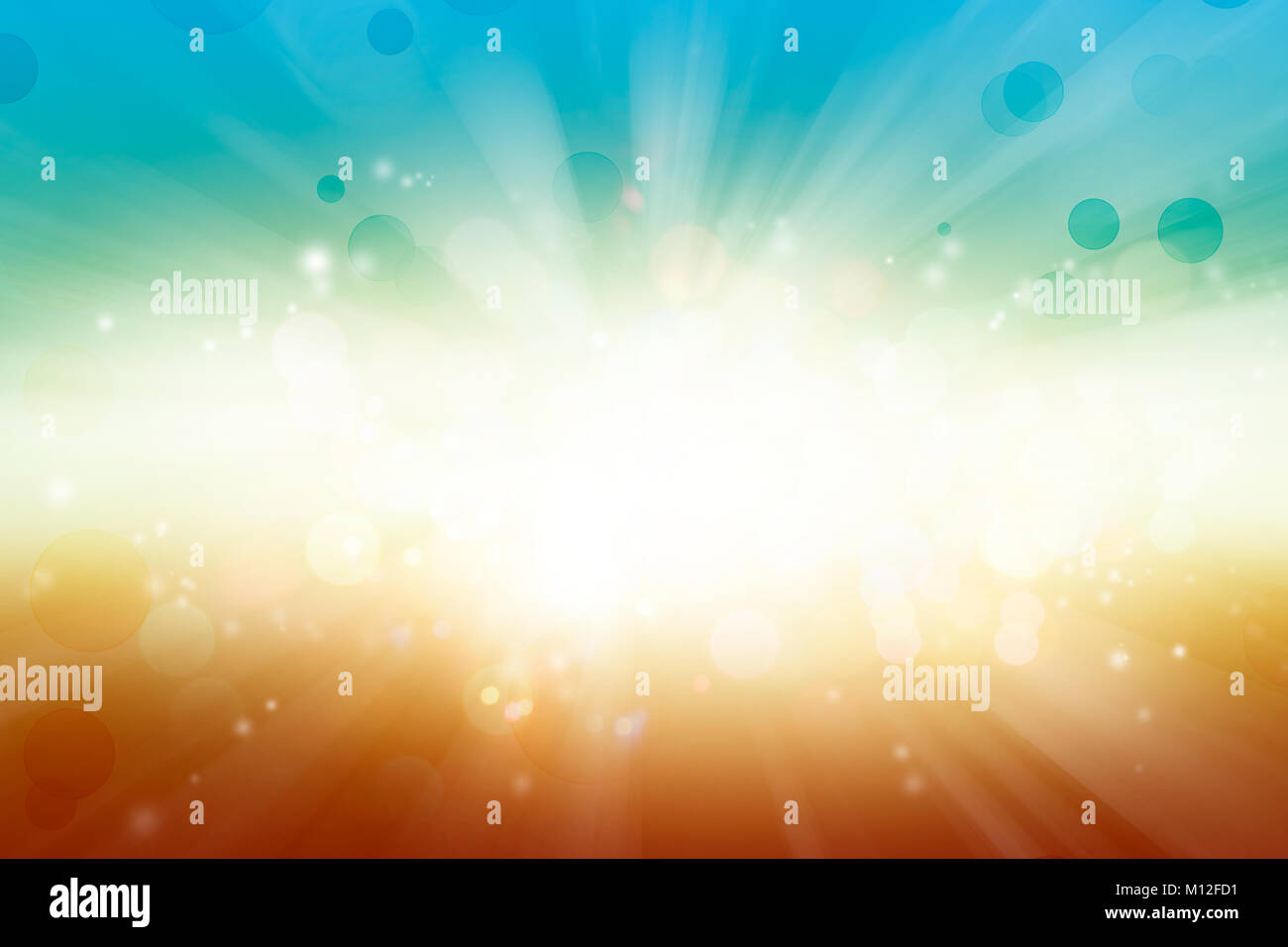 Blue orange explosion background. Copy space Stock Photo - Alamy