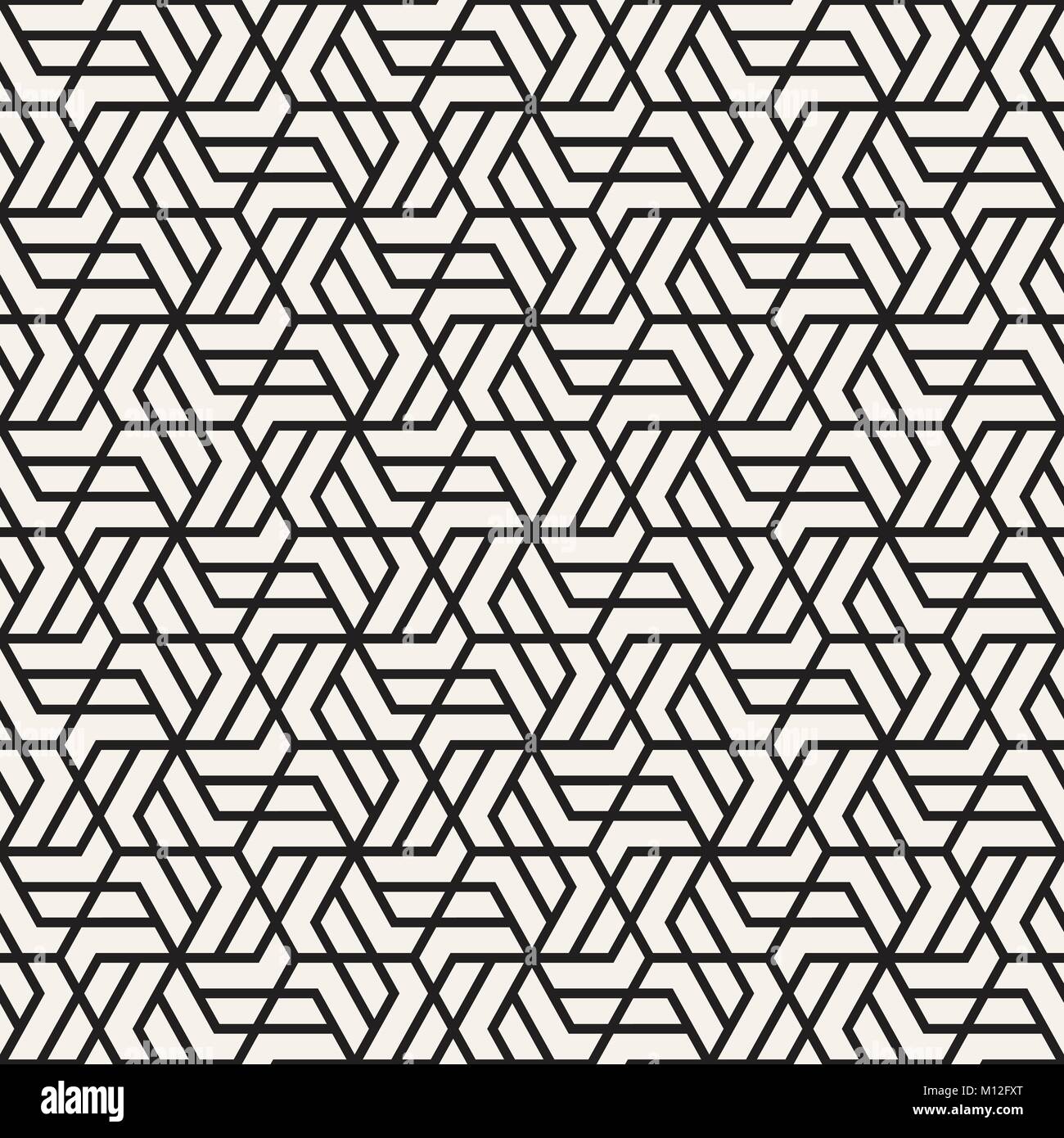 Vector seamless lattice pattern. Modern stylish texture with monochrome ...