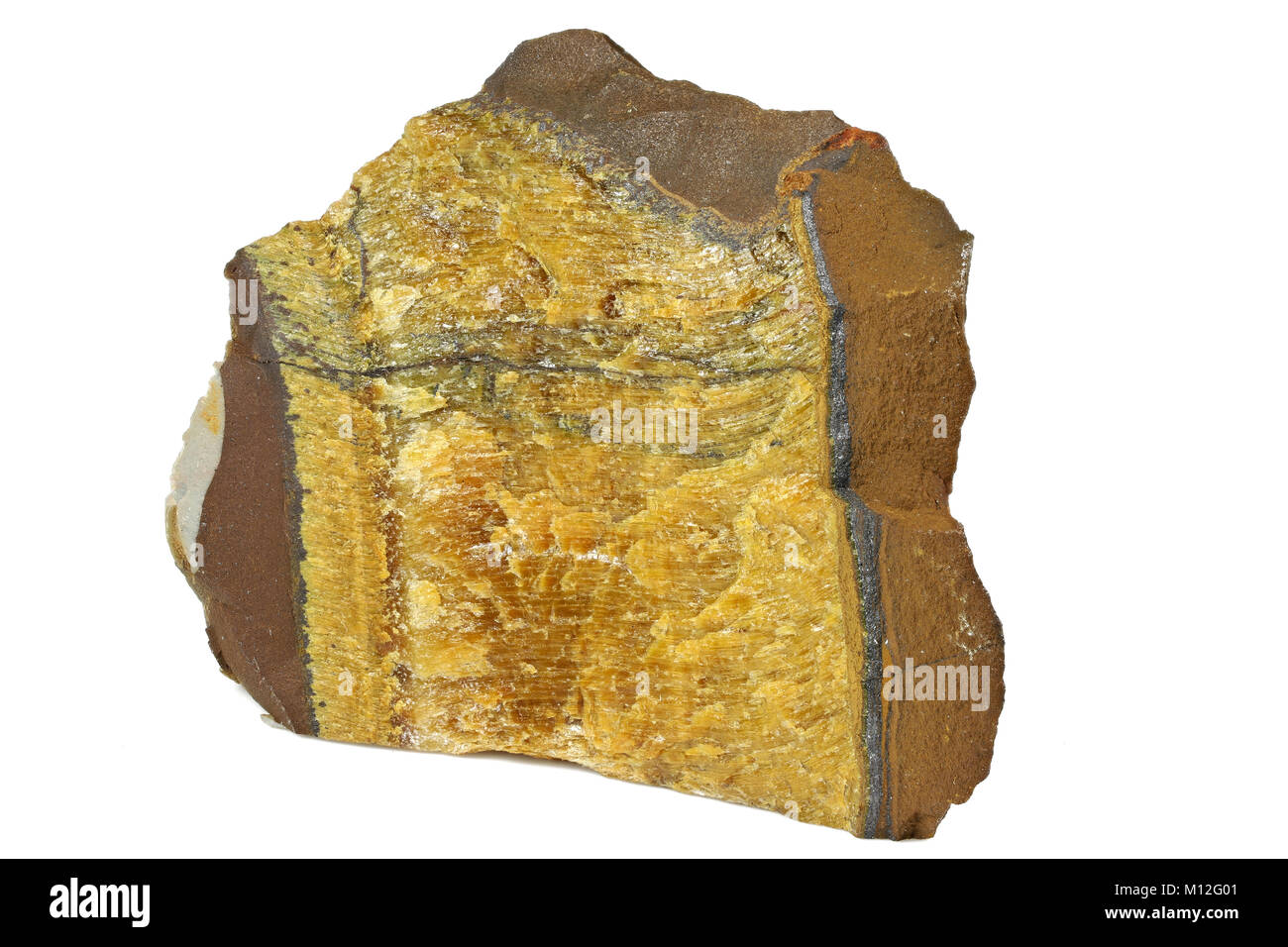 tiger iron from Australia isolated on white background Stock Photo - Alamy