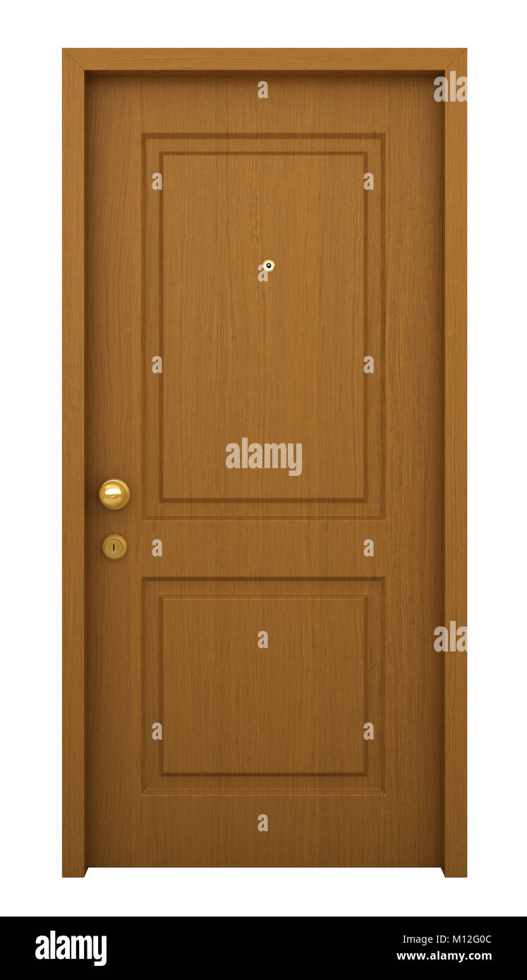 3d render of door with frame isolated on white background Stock Photo ...