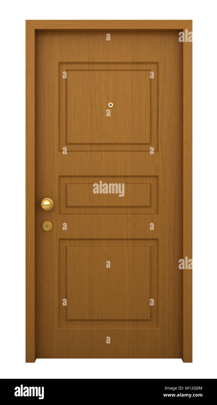 3d render of door with frame isolated on white background Stock Photo ...