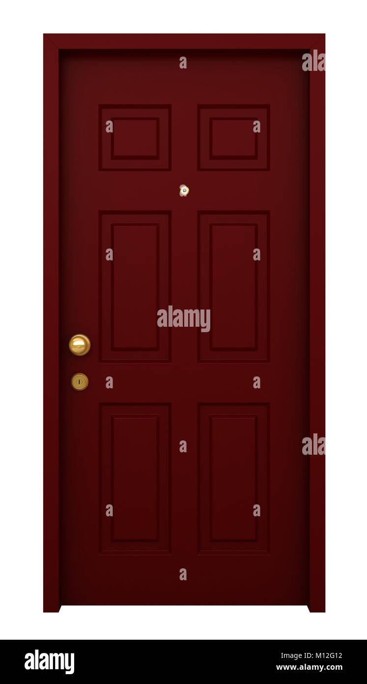 3d render of door with frame isolated on white background Stock Photo ...