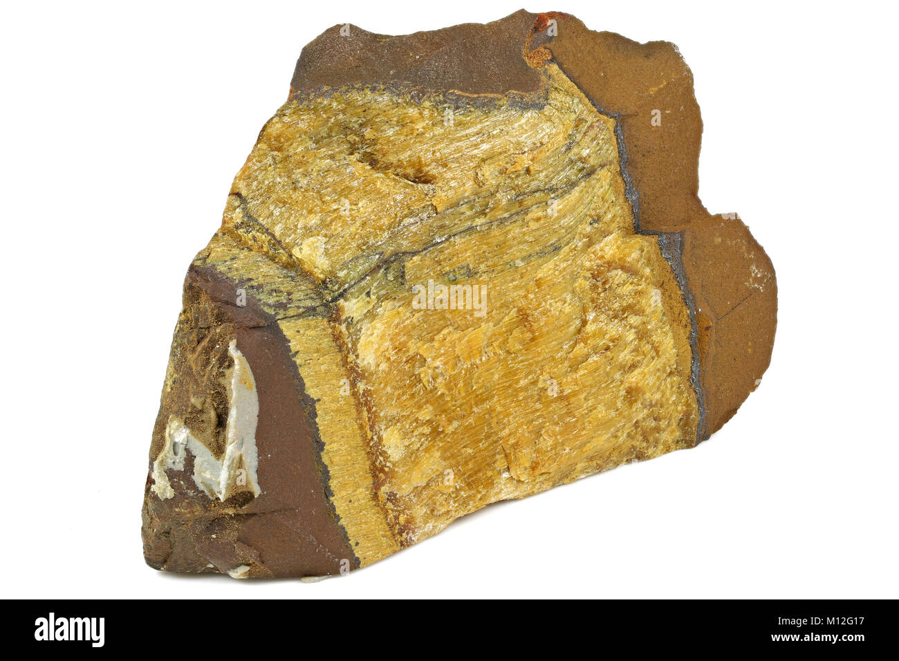 tiger iron from Australia isolated on white background Stock Photo - Alamy