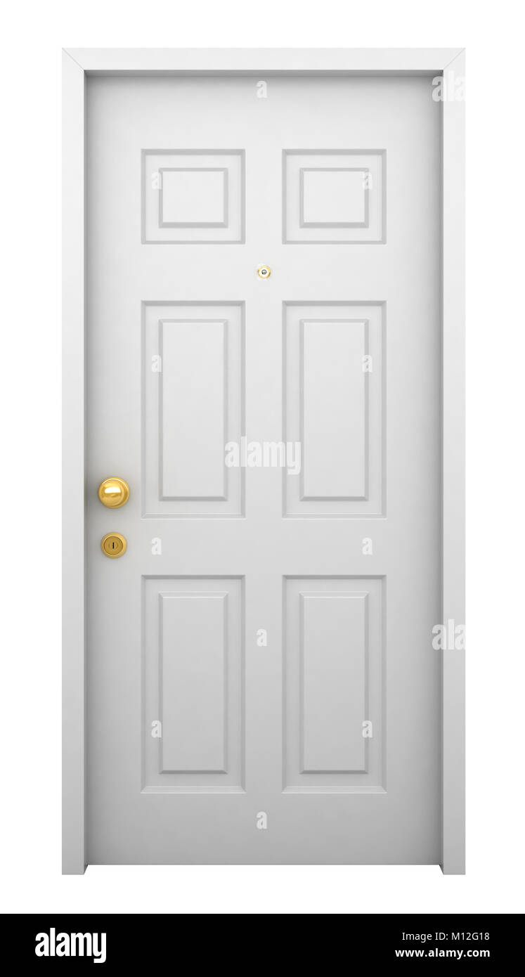3d render of door with frame isolated on white background Stock Photo ...