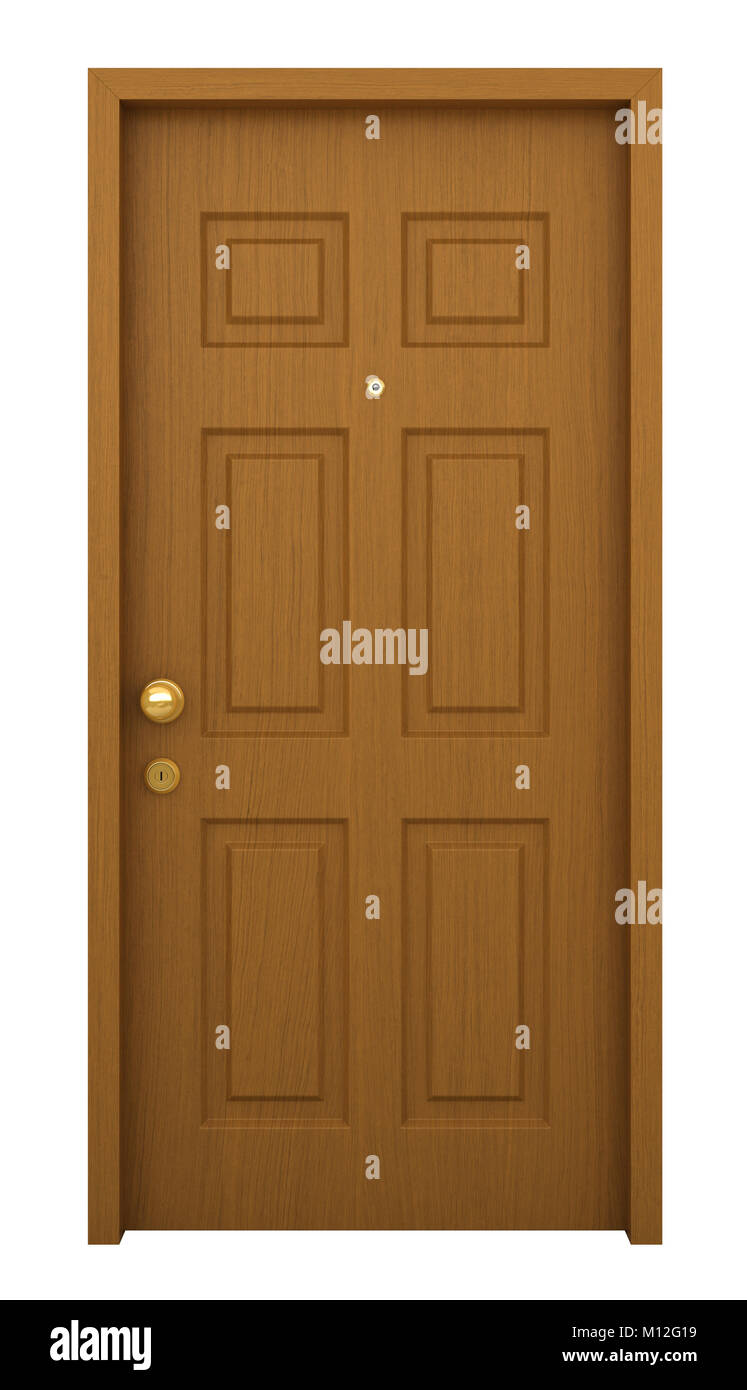 3d render of door with frame isolated on white background Stock Photo ...