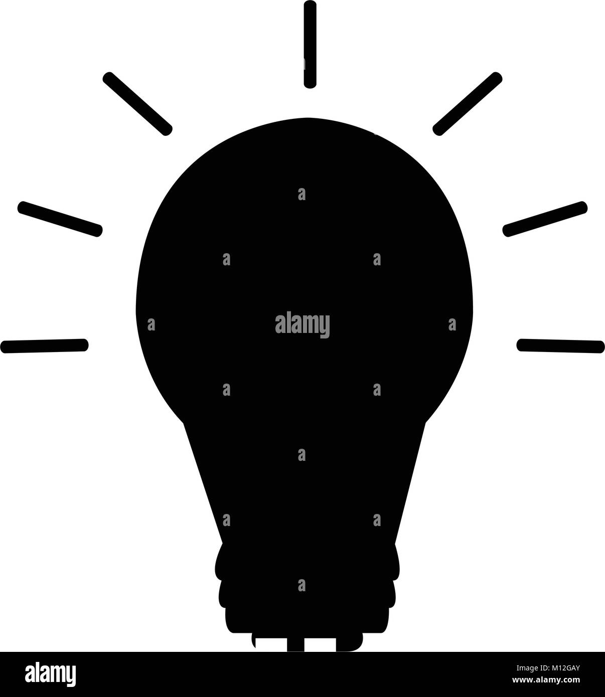 Light bulb silhouette Black and White Stock Photos & Images - Alamy
