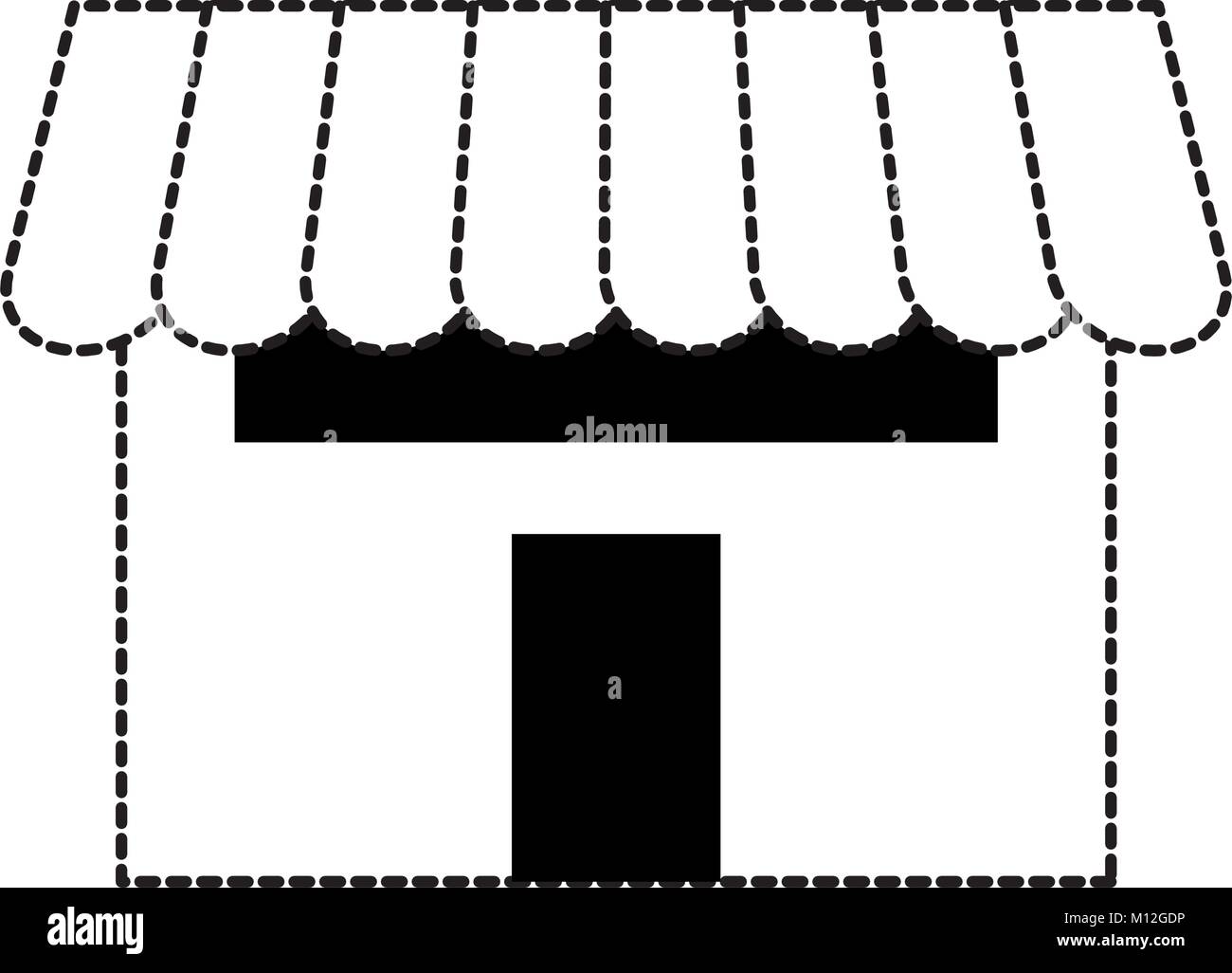 store with awning sticker vector illustration Stock Vector Image & Art ...