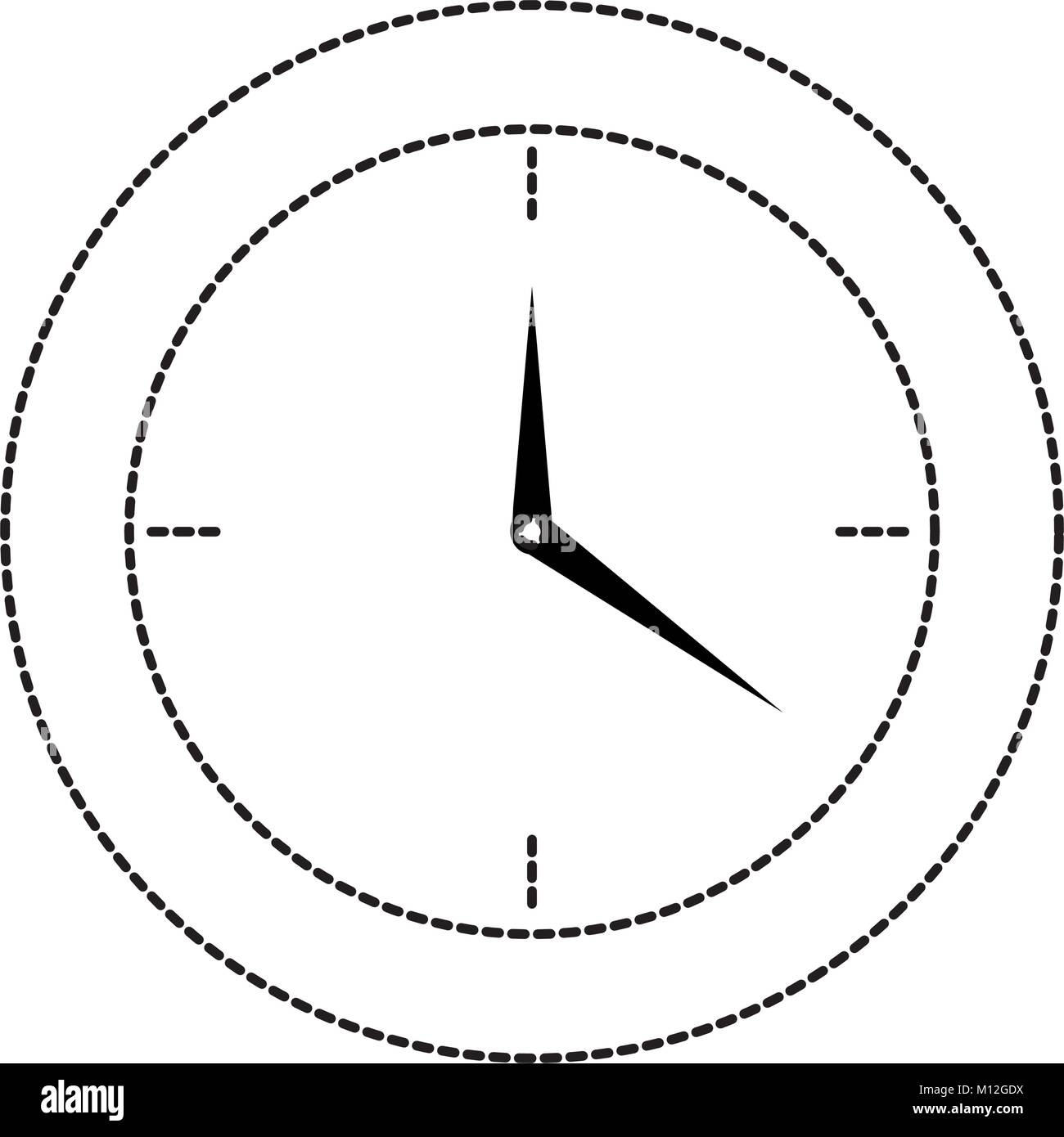 uncolored clock sticker vector illustration Stock Vector Image & Art ...