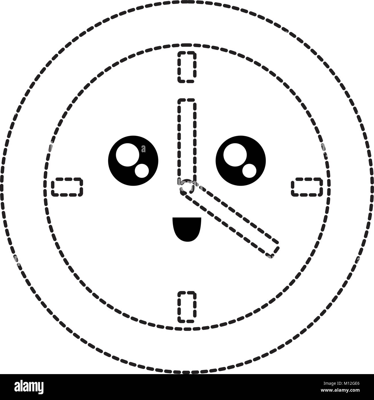 kawaii clock vector illustration Stock Vector Image & Art - Alamy