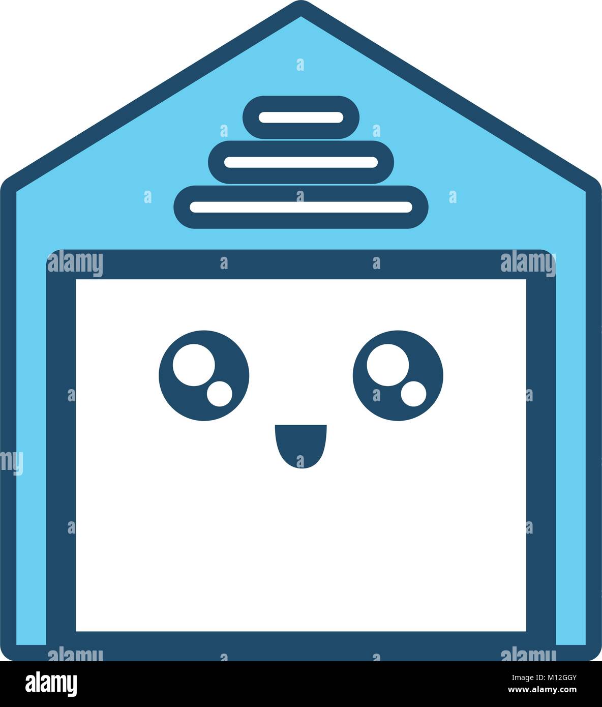 kawai blue storage vector illustration Stock Vector Image & Art - Alamy