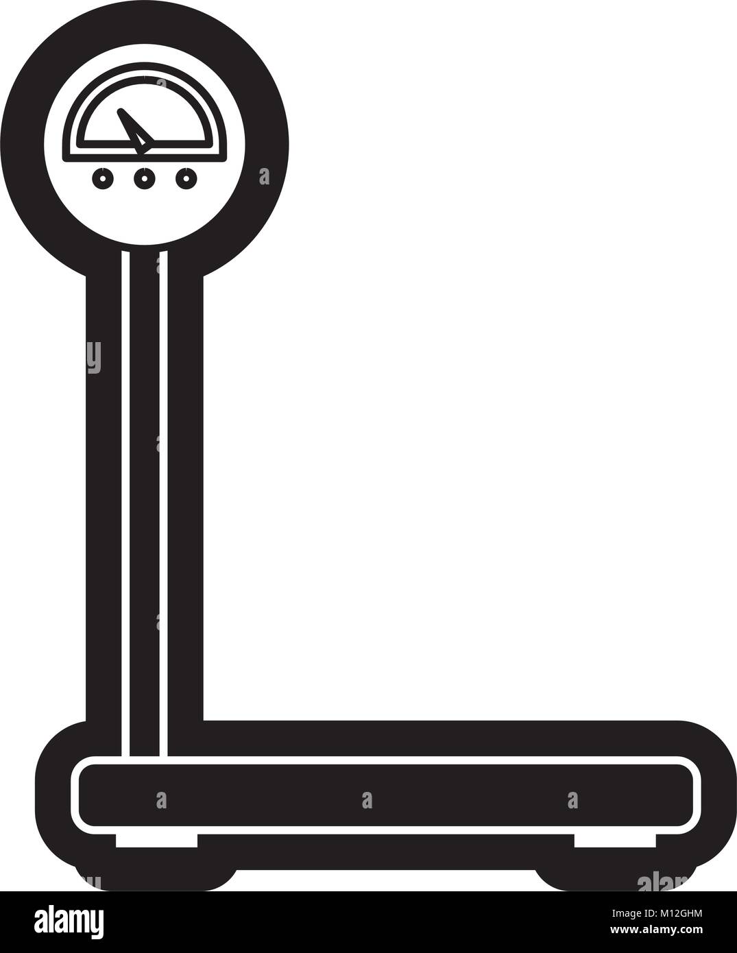 monochromatic cargo weight vector illustration Stock Vector Image & Art ...