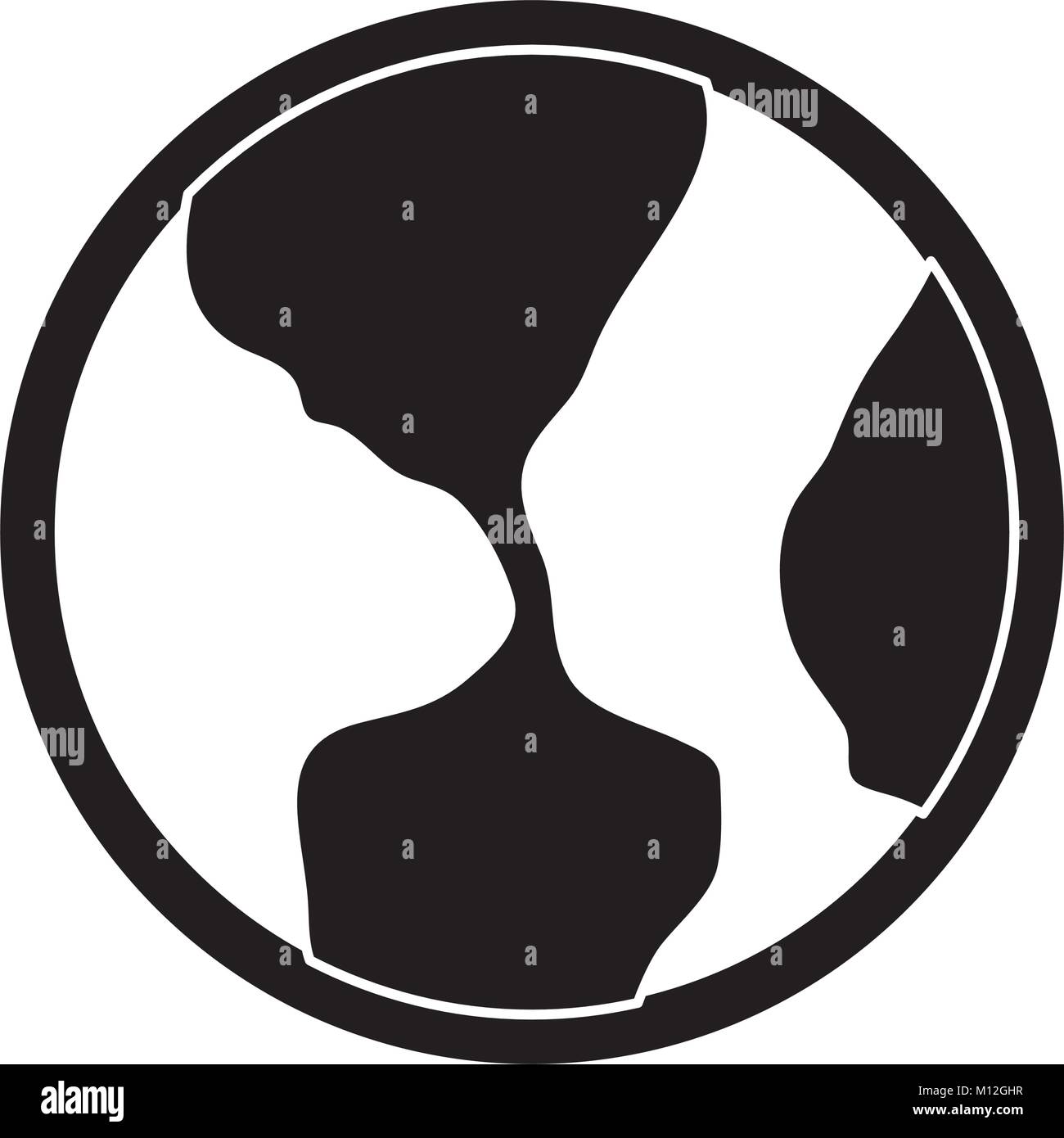 monochromatic planet earth vector illustration Stock Vector Image & Art ...