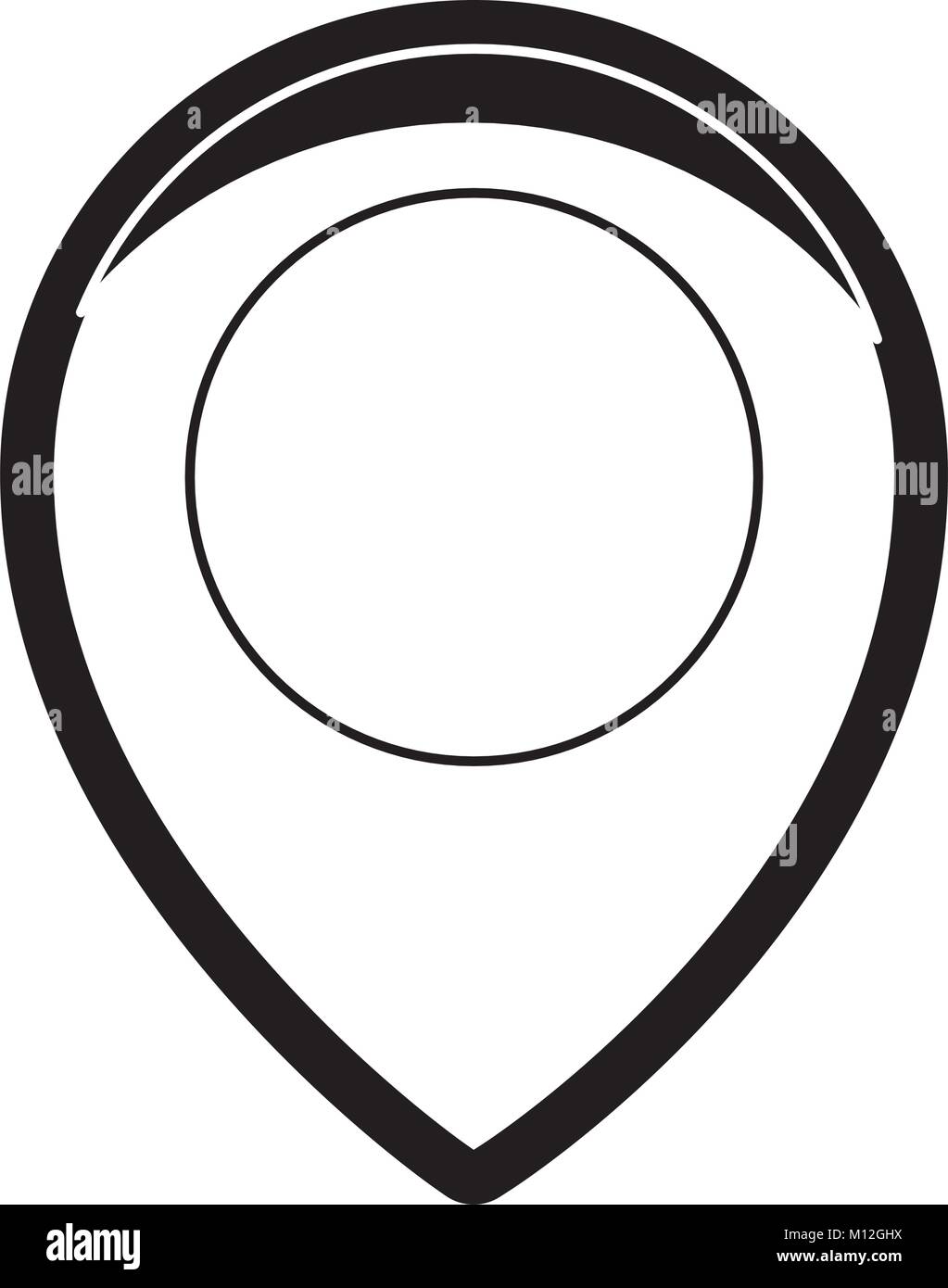 monochromatic signal location vector illustration Stock Vector Image ...