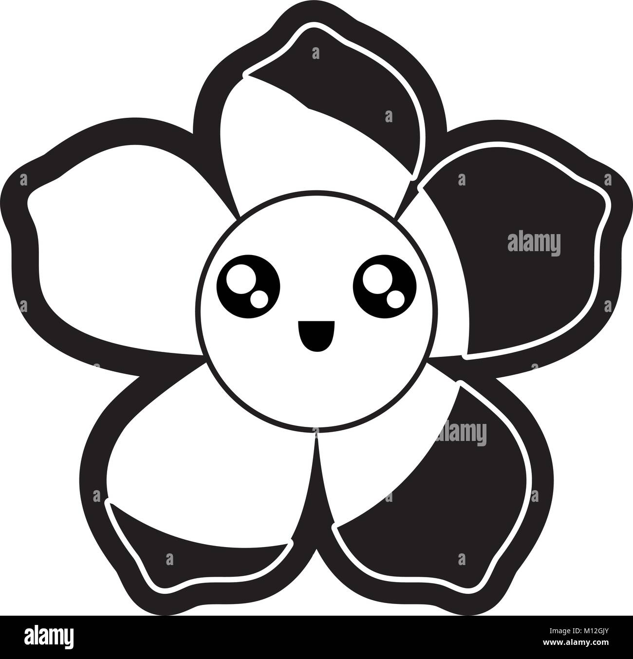 kawaii flower vetor illustration Stock Vector Image & Art - Alamy