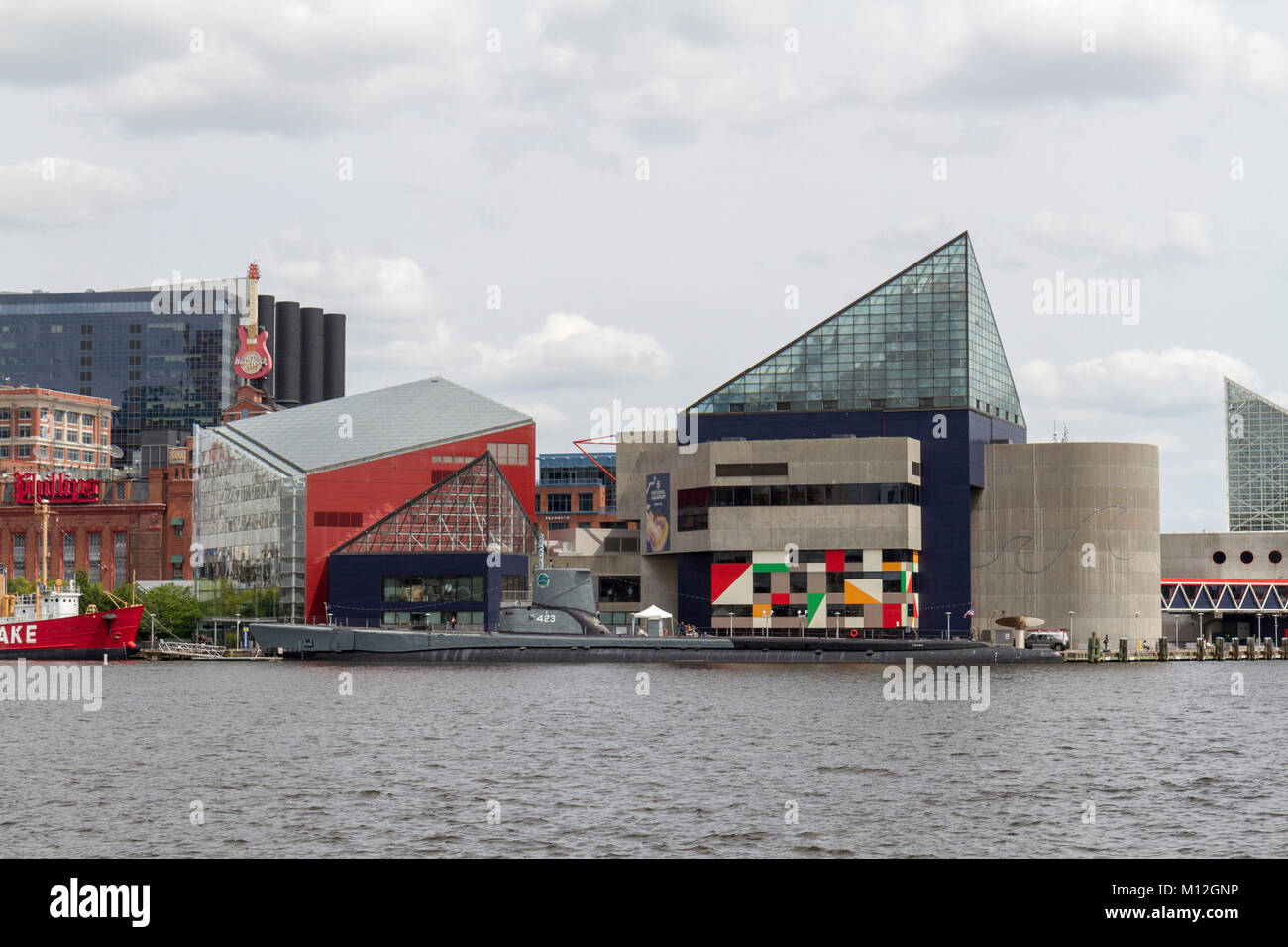 The National Aquarium viewed across the Baltimore Inner Harbor ...